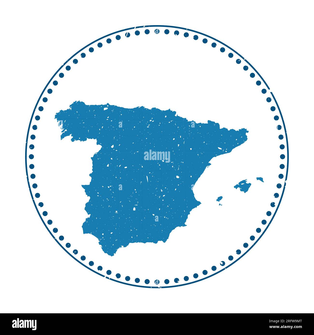 Spain sticker. Travel rubber stamp with map of country, vector ...