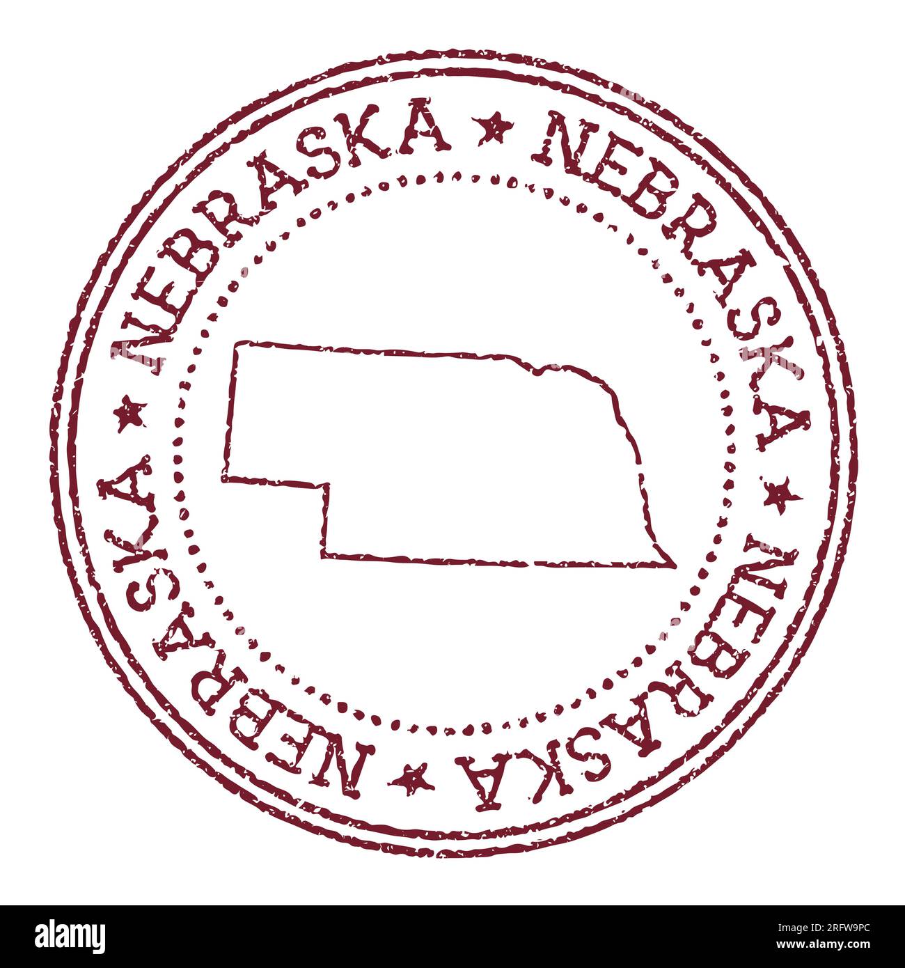 Vintage nebraska map Stock Vector Images - Alamy
