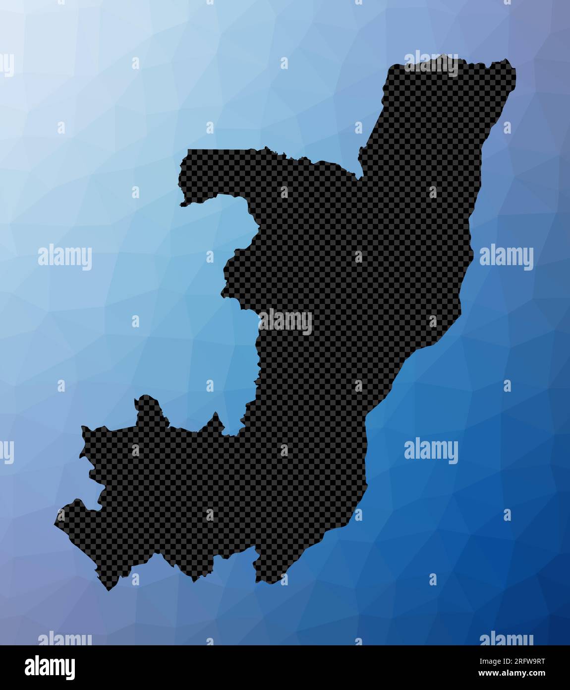 Congo geometric map. Stencil shape of Congo in low poly style. Stylish ...