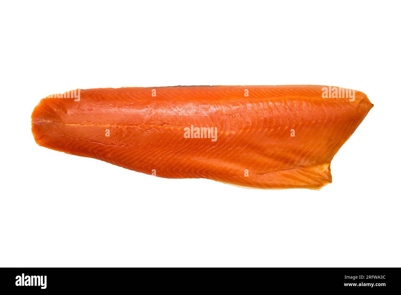 Raw salmon fillets on white background. Fillet of red fish over white ...