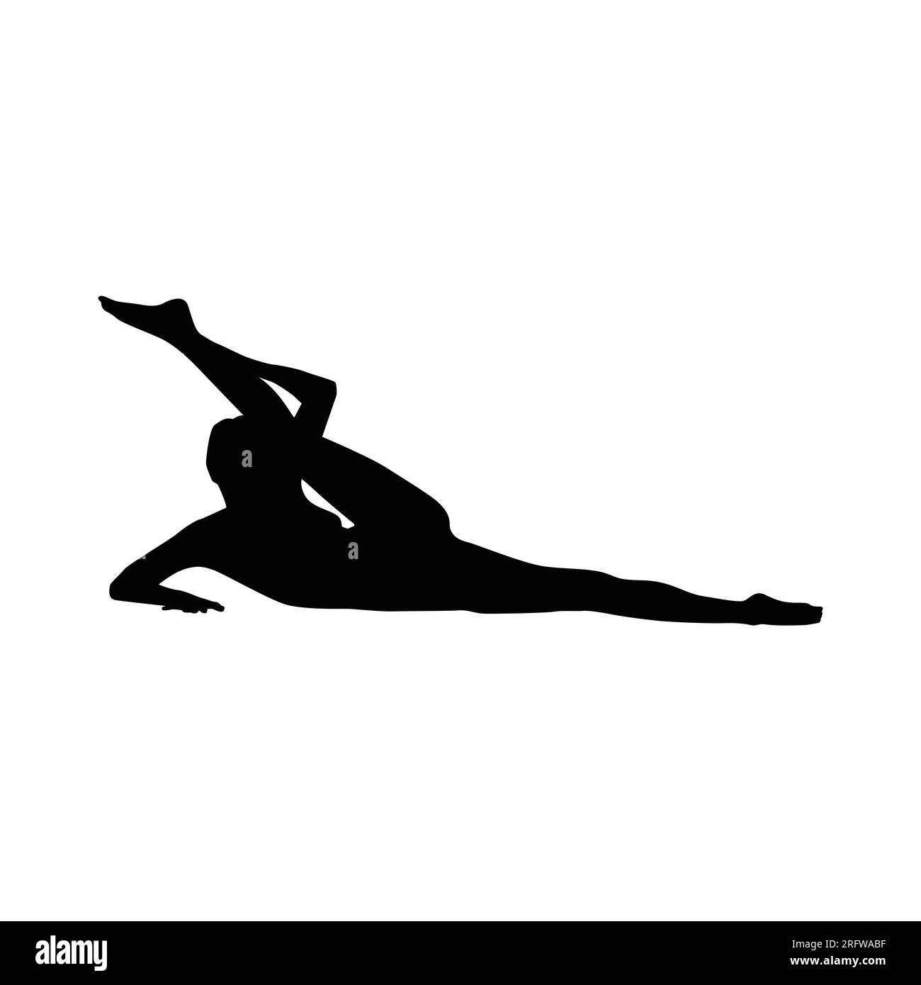 Yoga Silhouette Vector Illustration Black And White Stock Vector Image And Art Alamy