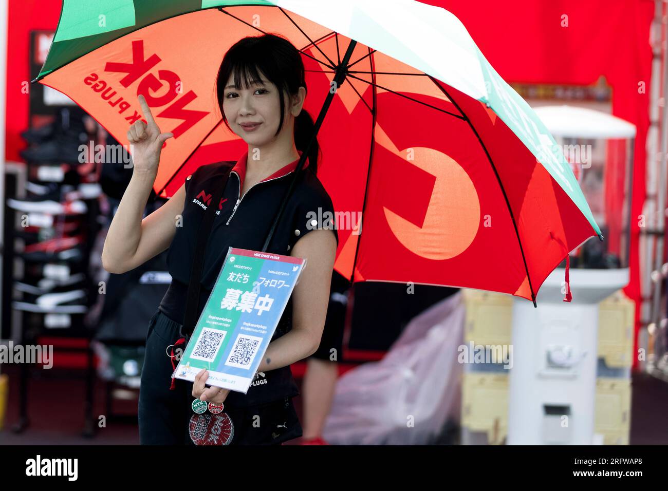 SUZUKA, JAPAN - AUGUST 6: NGK promo girl during The 44th Coca-Cola Suzuka 8hr Endurance Race ...