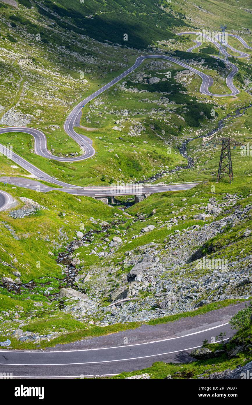 Winding mountain road. One of the most beautiful road in Europe ...