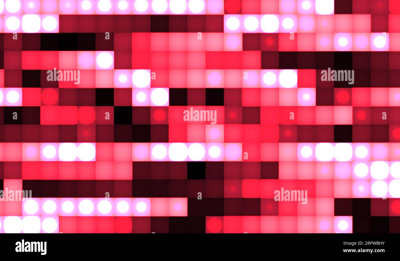 3D abstract digital technology red light on black background Stock ...