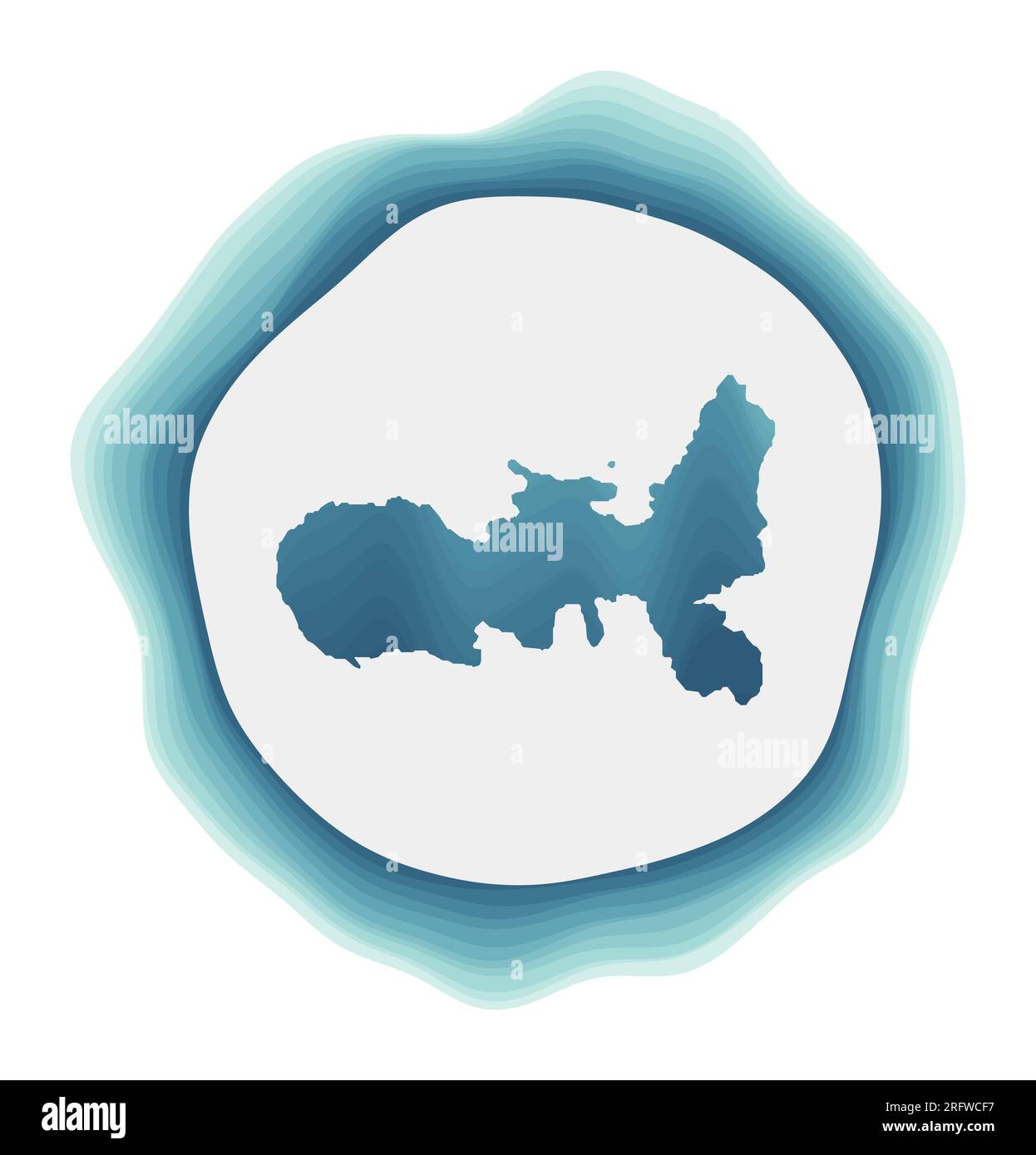 Elba logo. Badge of the island. Layered circular sign around Elba ...