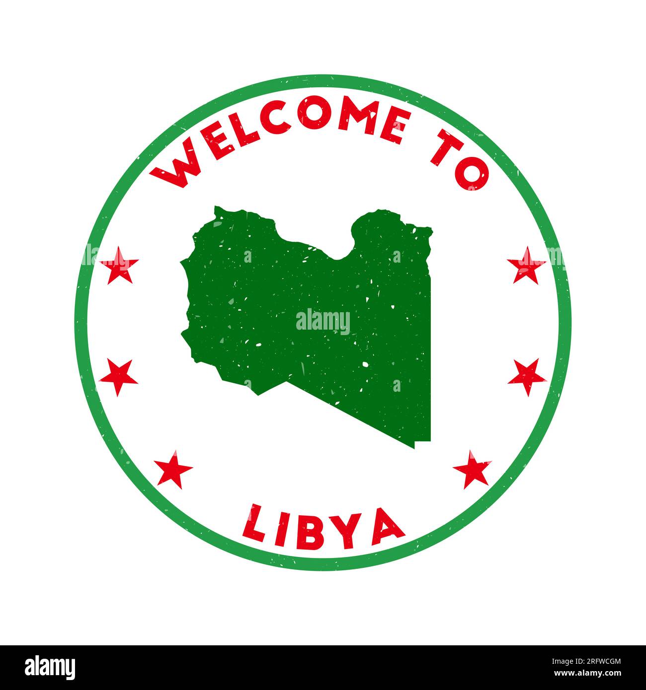 Welcome to Libya stamp. Grunge country round stamp with texture in ...
