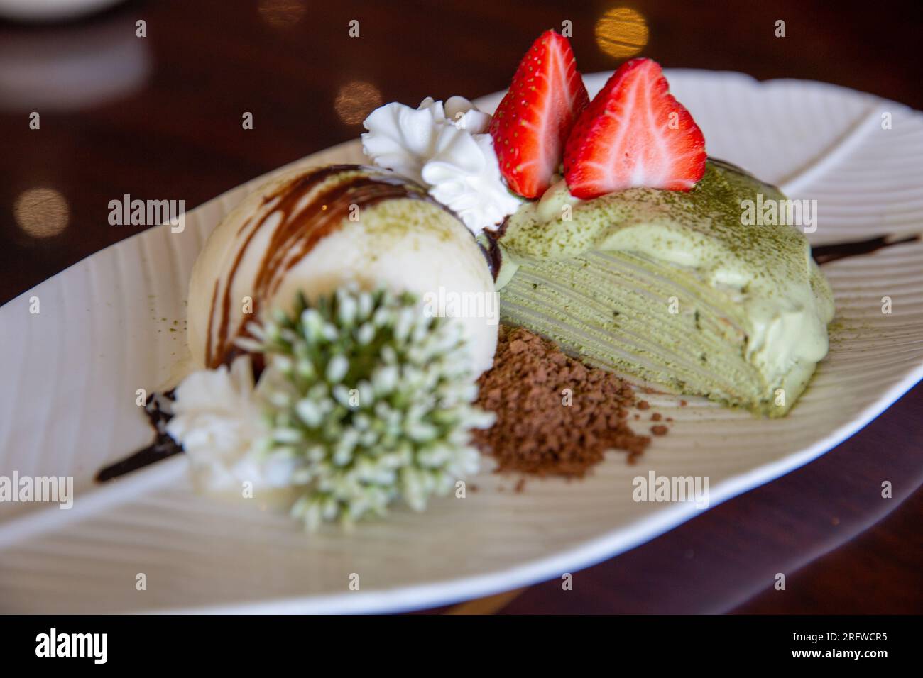 Slice layered french cake hi-res stock photography and images - Alamy