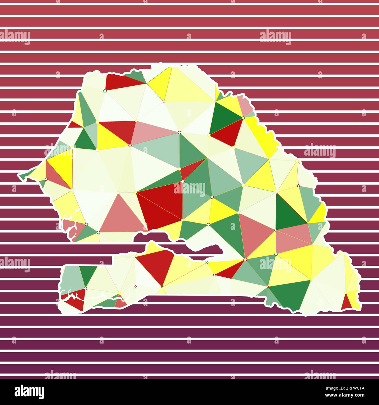 Senegal vector illustration. Senegal design on gradient stripes ...