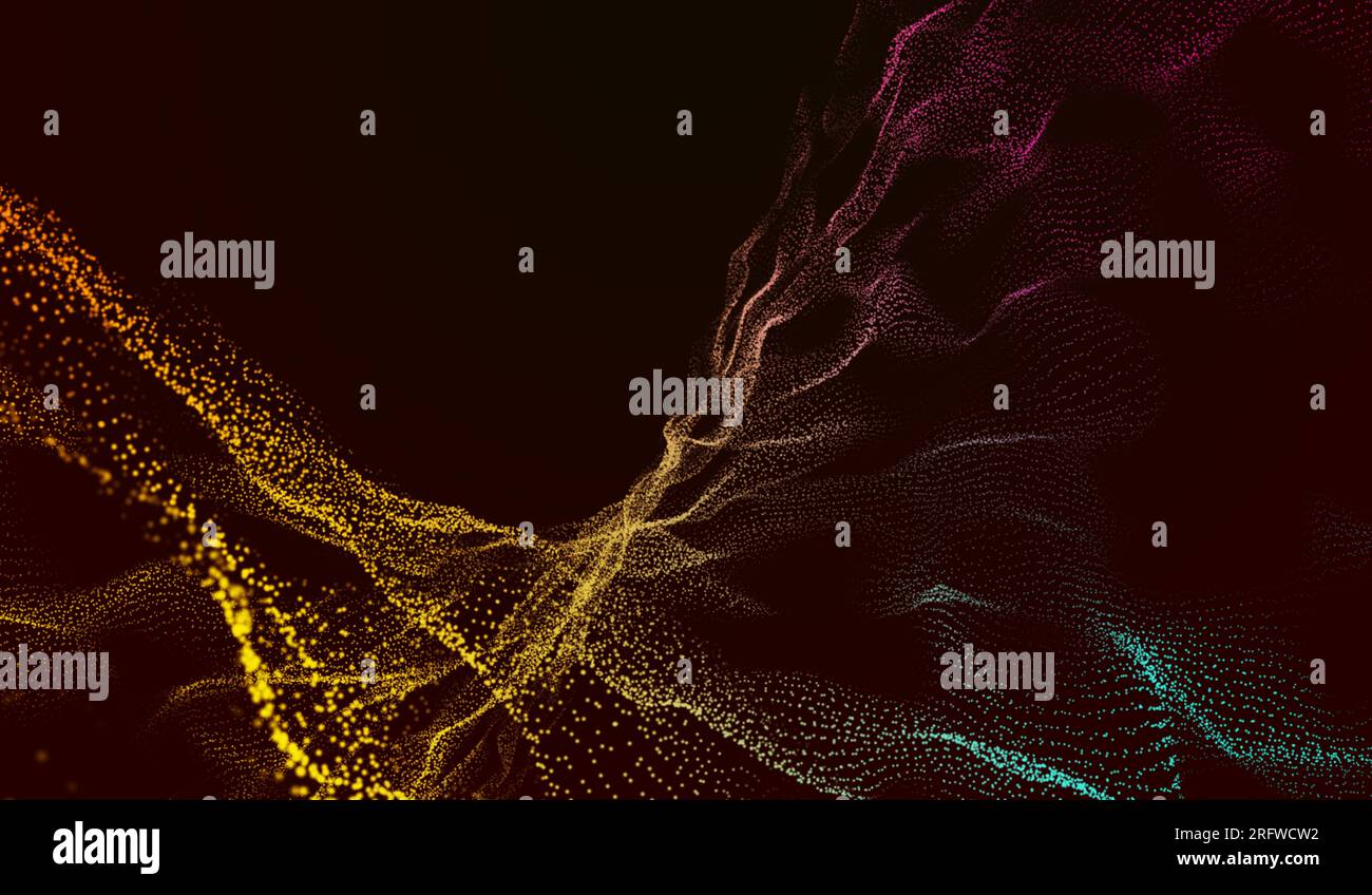 3d abstract multicolored light particles hi-res stock photography and ...