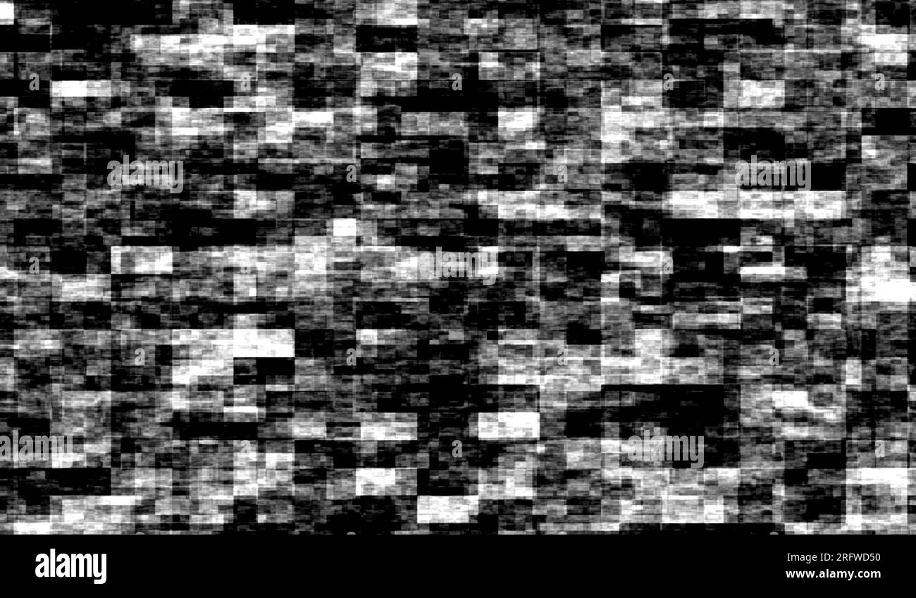 3D abstract digital technology black-white particles on black ...