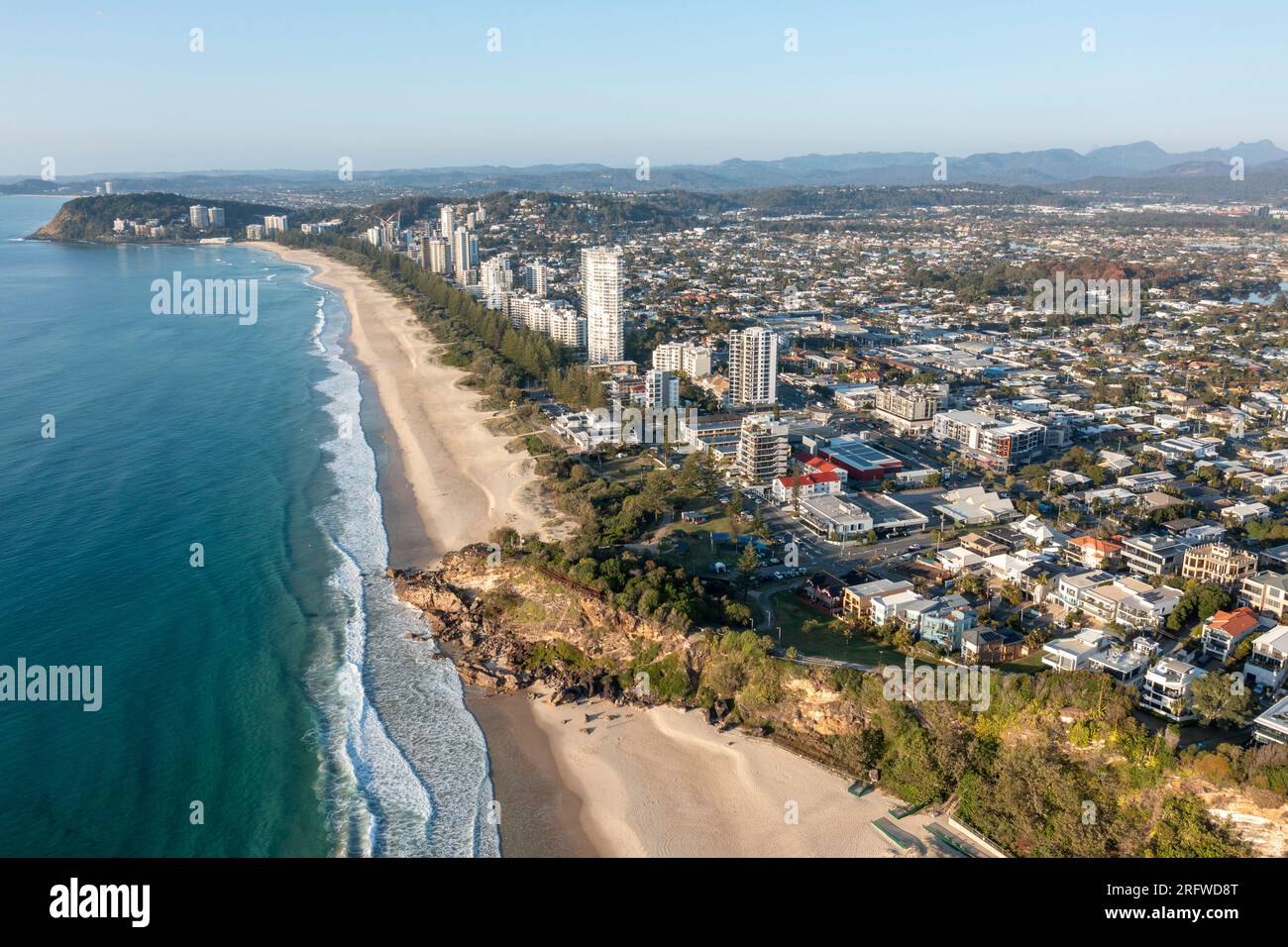 aerial view of Miami and Burleigh heads on the Queensland Gold Coast ...