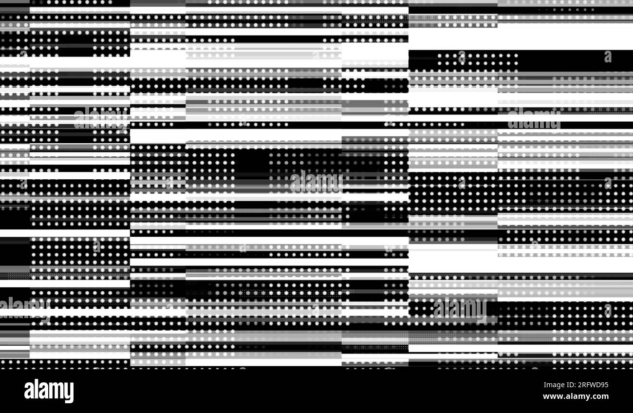 3D abstract digital technology black-white light particles on green ...