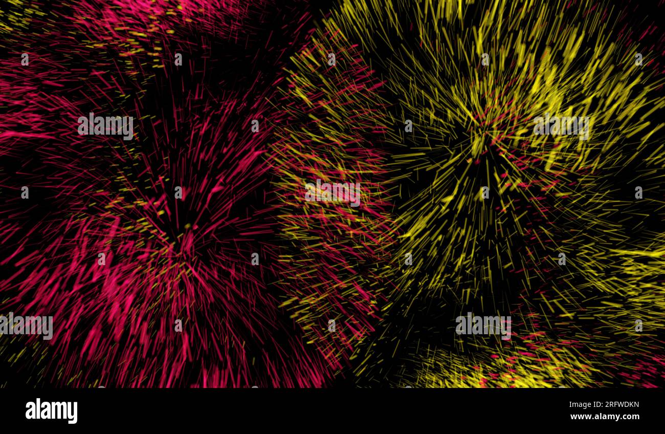 3D abstract digital technology particles fragmentation and mixing of ...