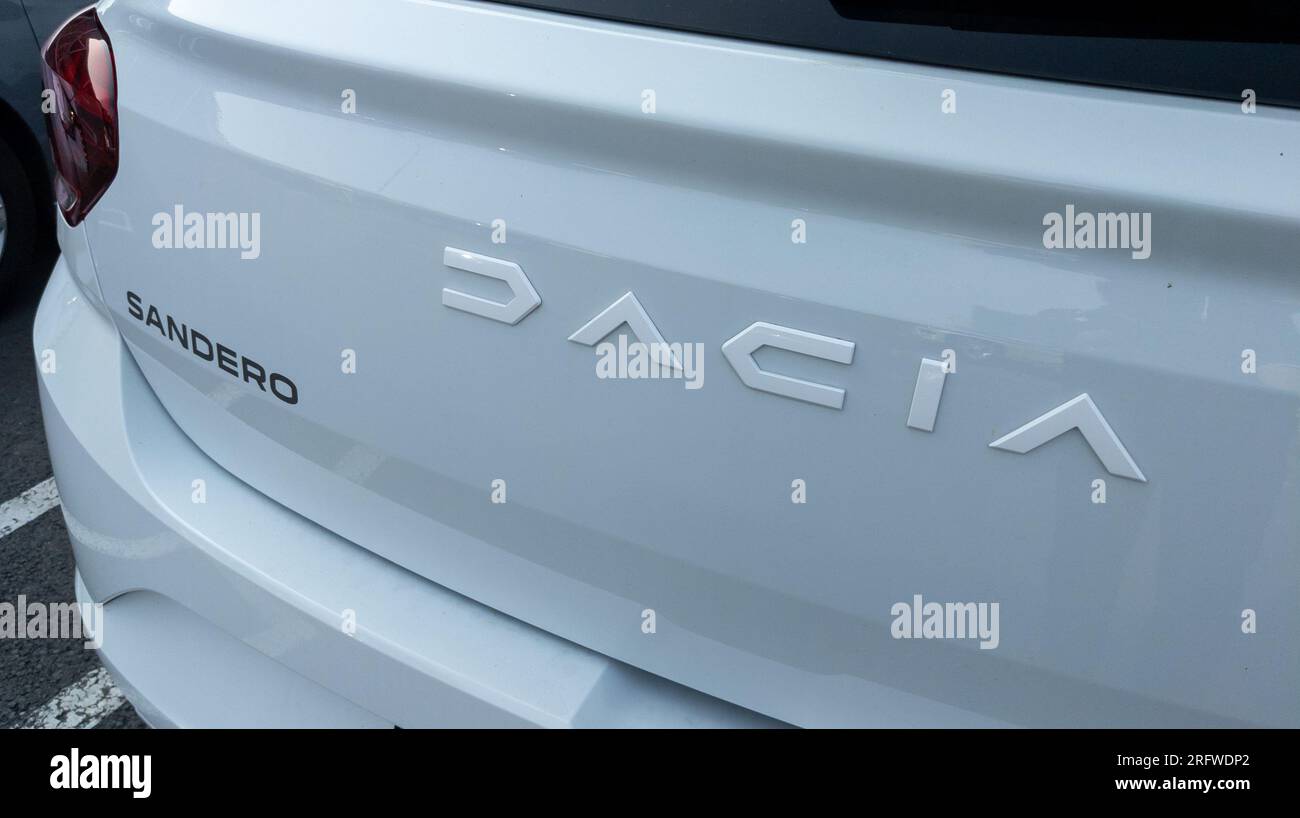 Bordeaux , France - 08 01 2023 : Dacia car logo brand new rear sign ...
