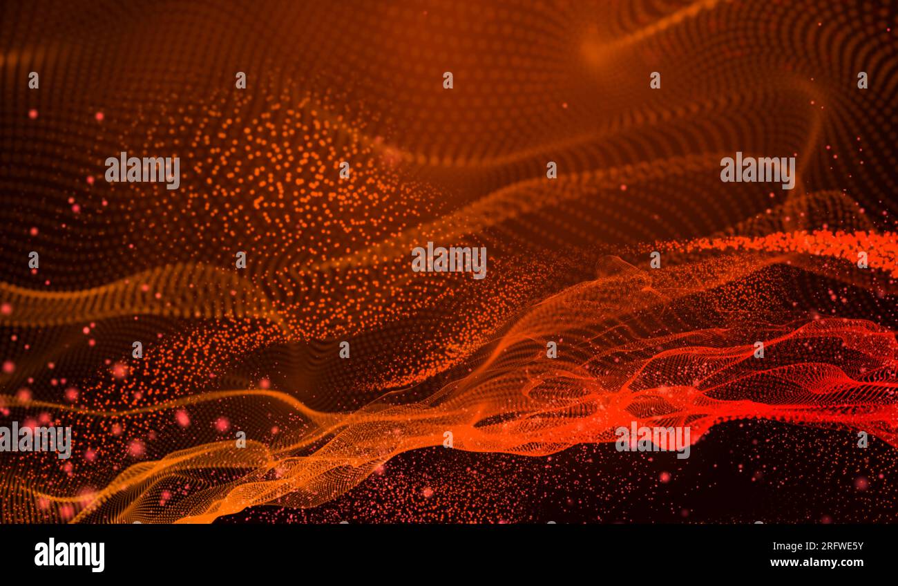 Digital animation red particles flying hi-res stock photography and ...