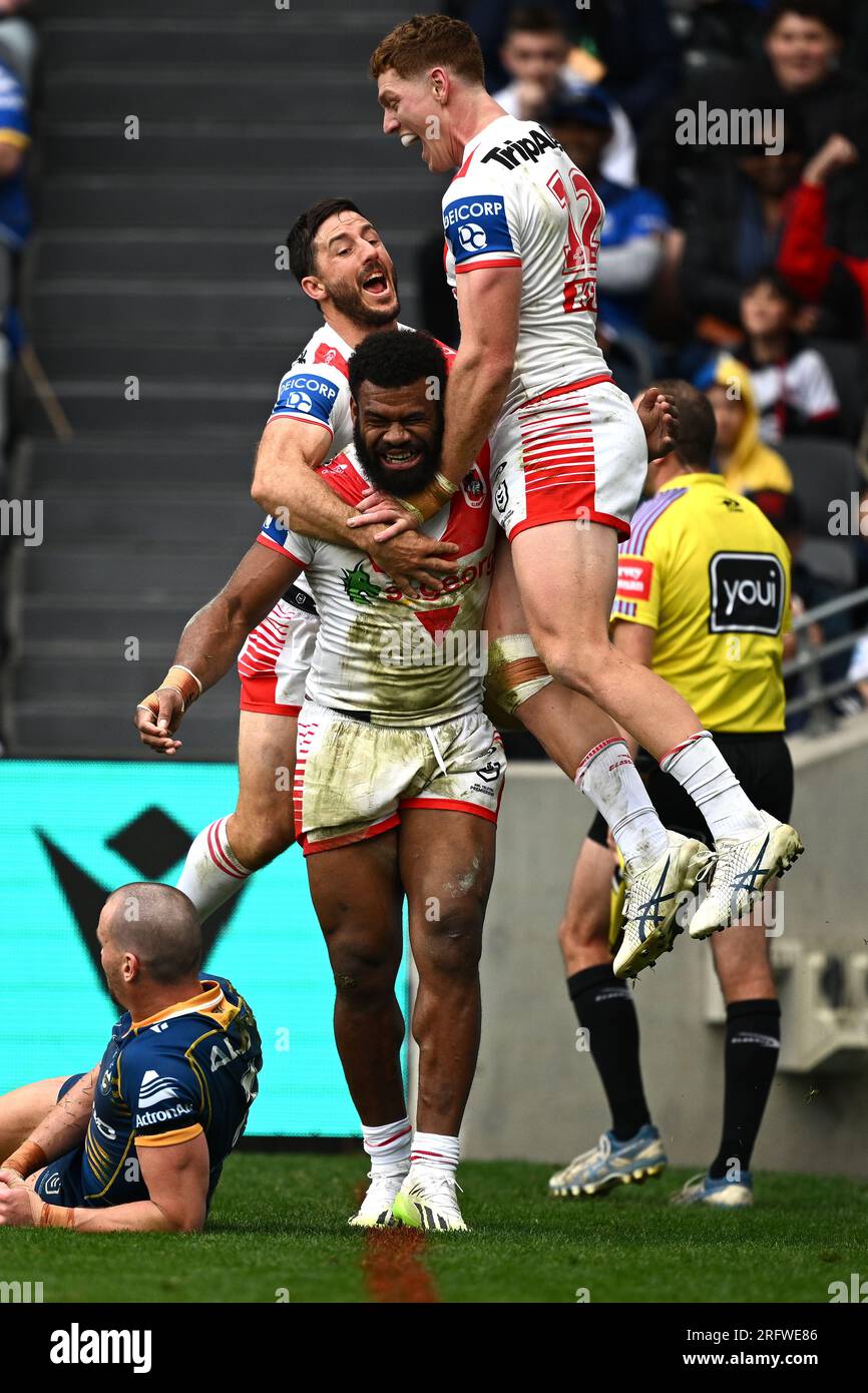 Sydney, Australia. 06th Aug, 2023. Mikaele Ravalawa of the Dragons ...