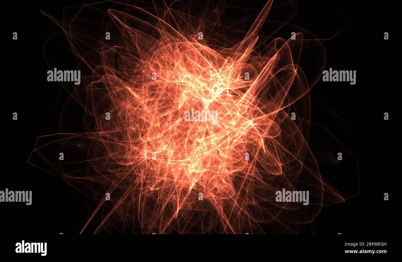 3D abstract digital technology particles fragmentation and mixing of ...