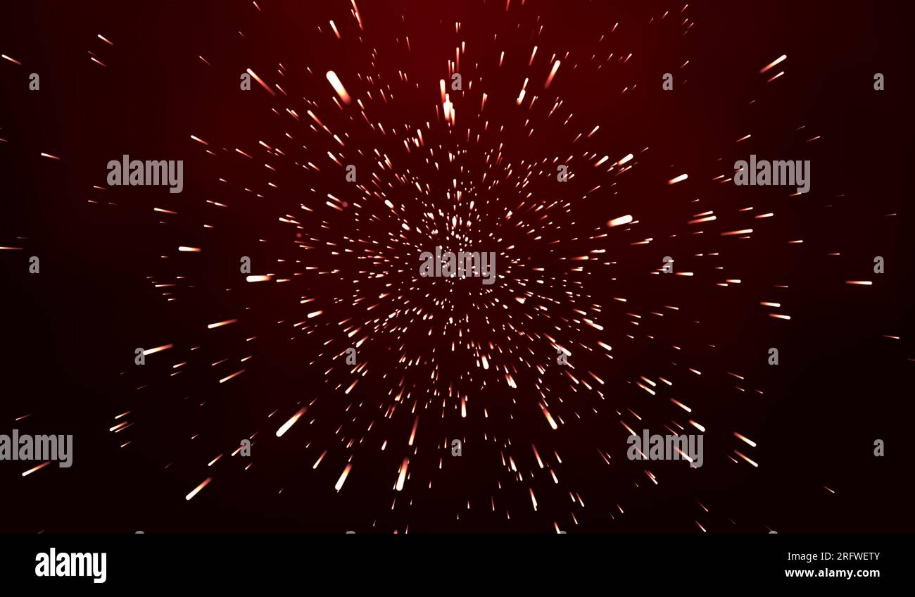 zoom red speed line Anime on red background for comic Stock Photo - Alamy