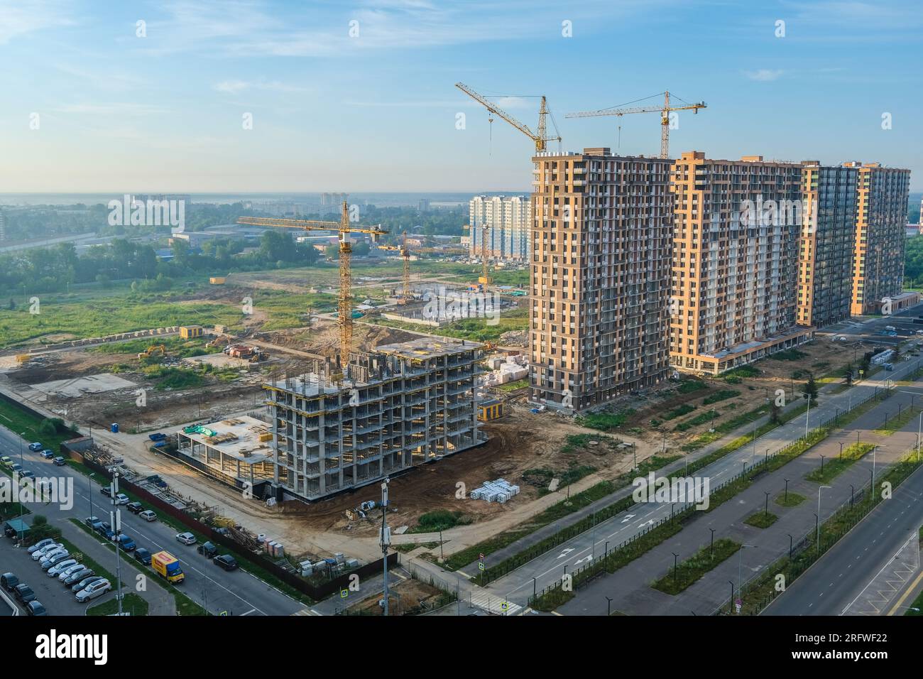 Construction of modern high-rise residential buildings Stock Photo - Alamy