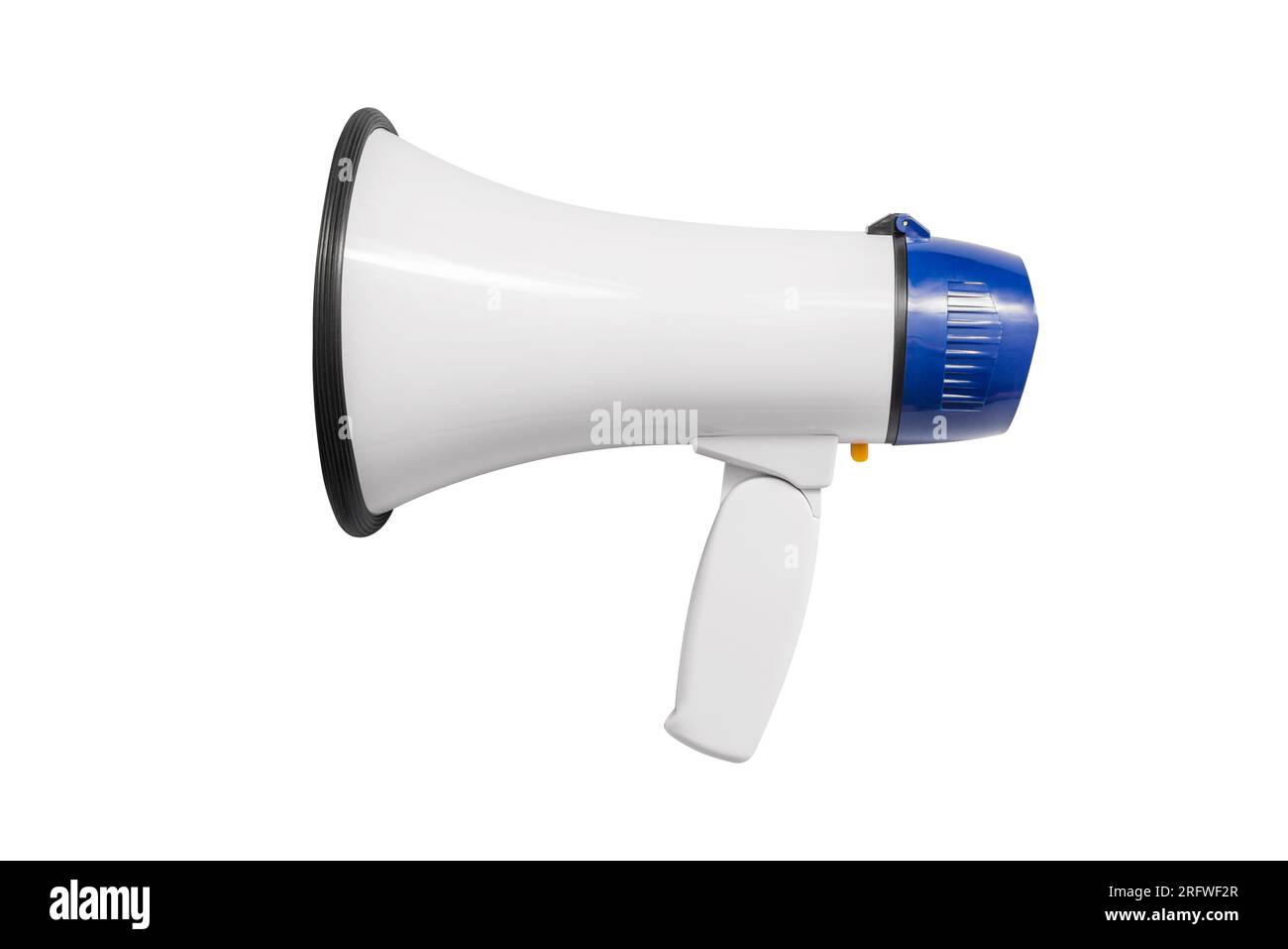 Electronic megaphone on white background. Loud-speaking device Stock ...