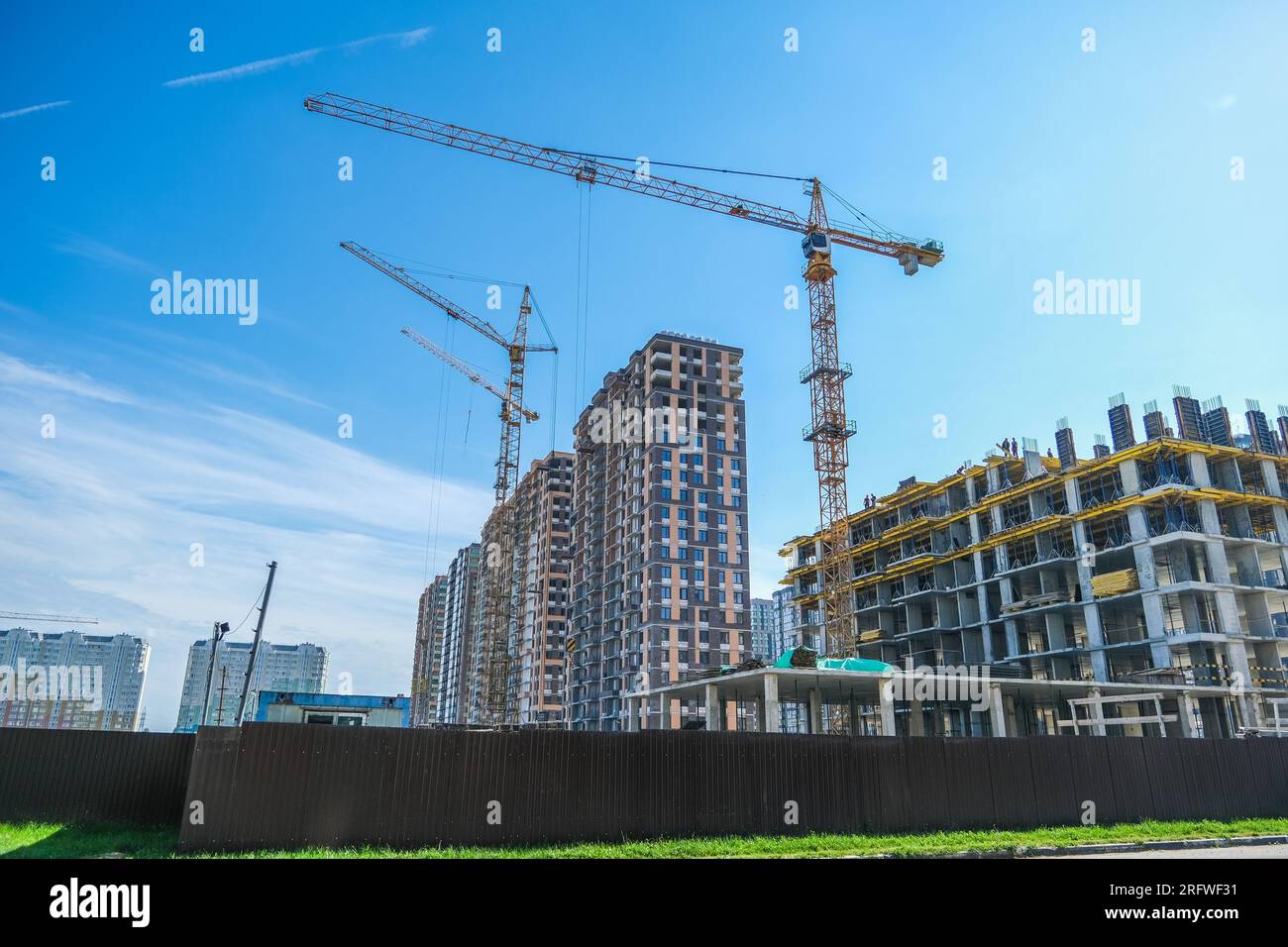 Construction of modern high-rise residential buildings Stock Photo - Alamy