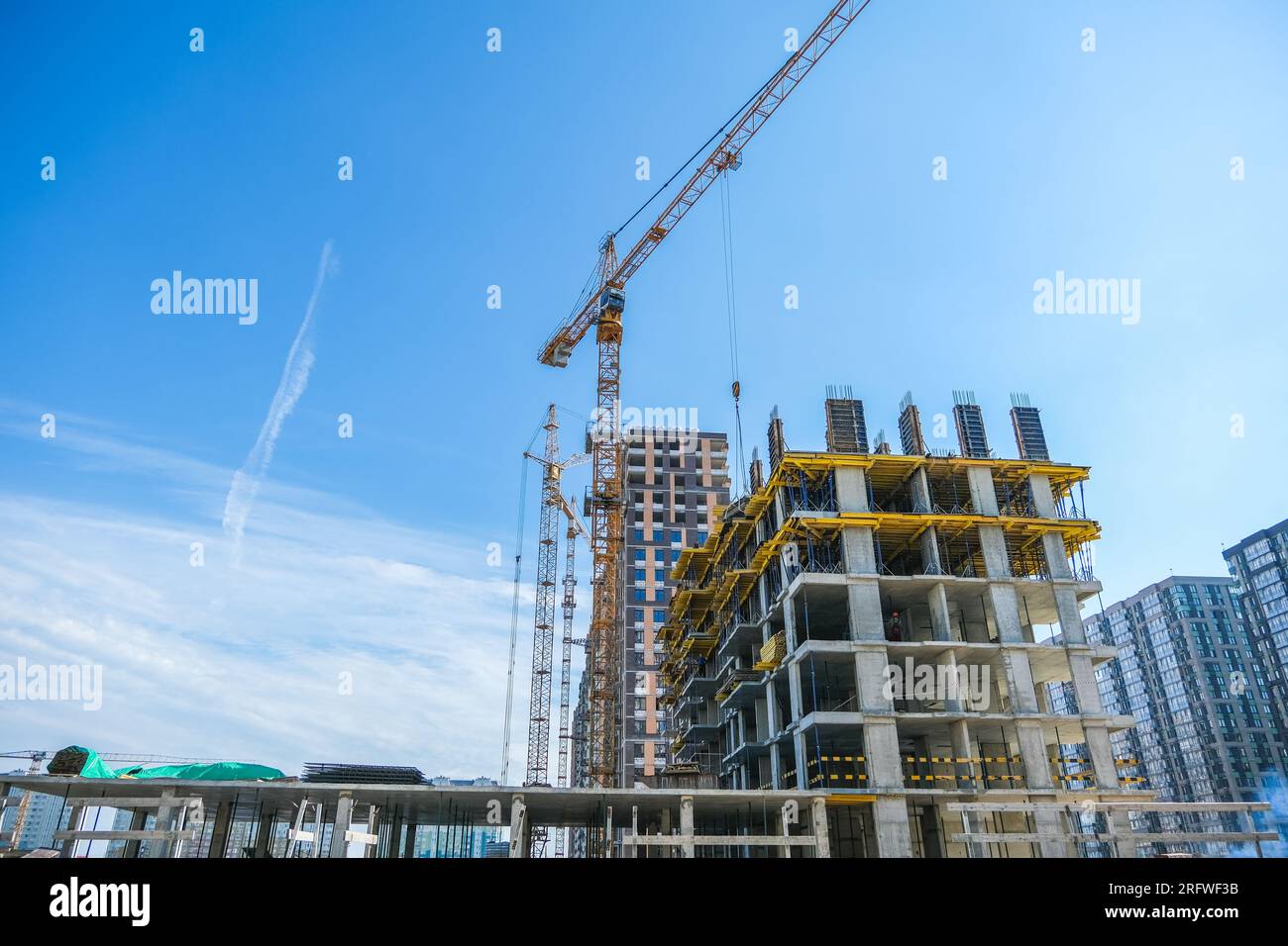 Construction of modern high-rise residential buildings Stock Photo - Alamy