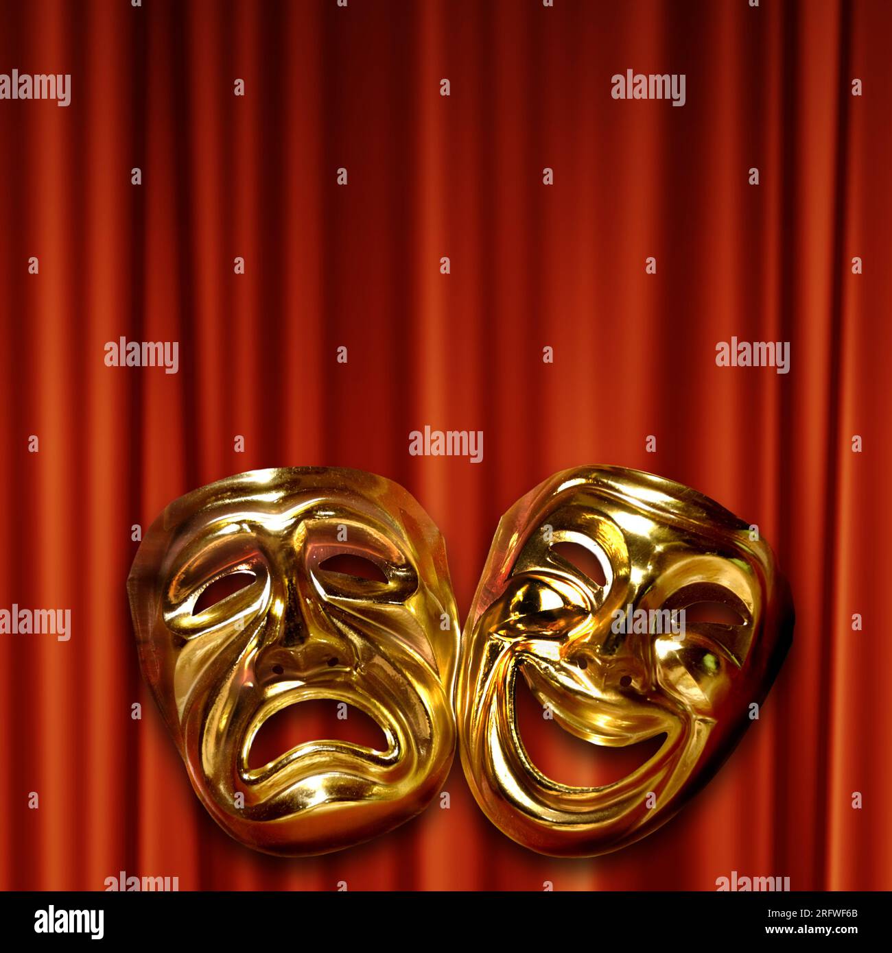 theatrical masks of comedy and tragedy Stock Photo - Alamy