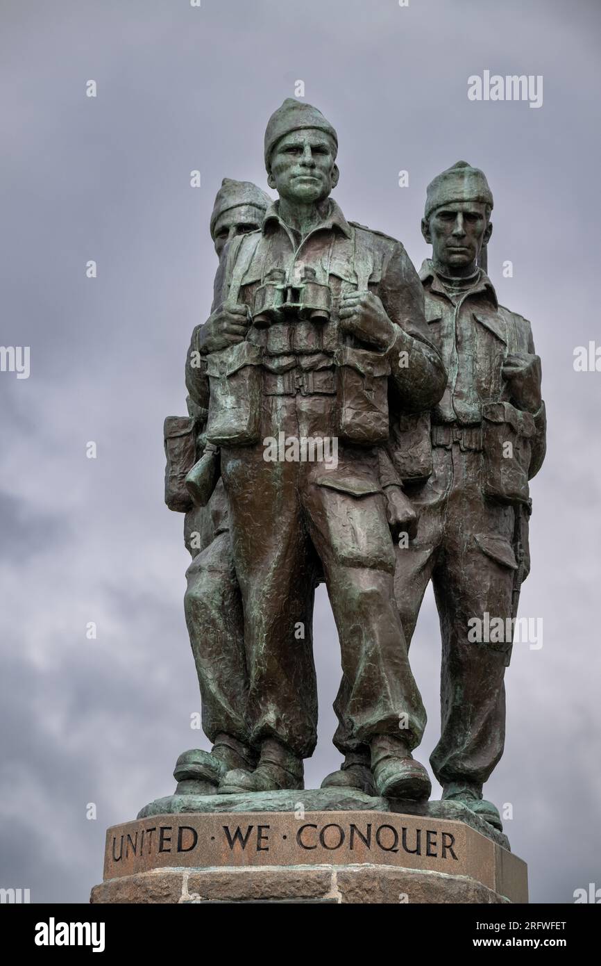 The Commando memorial at Spean Bridge in the Highlands, UK Stock Photo ...