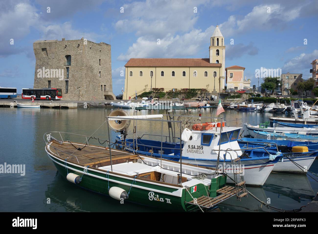 Citiscape of Acciaroli, Pollica, Cilento, Italy - port Stock Photo - Alamy