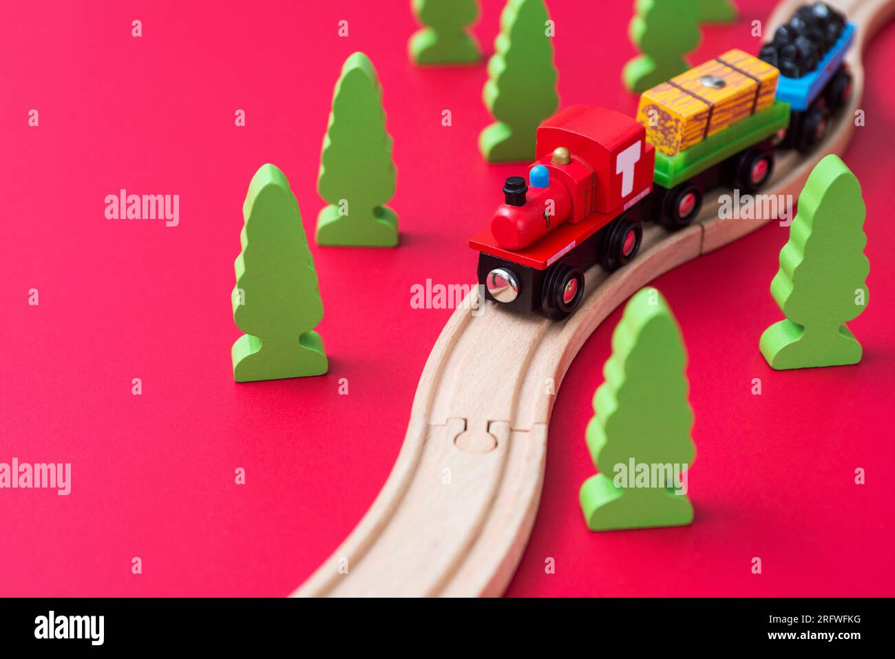 Wooden trees miniature car hi-res stock photography and images - Alamy