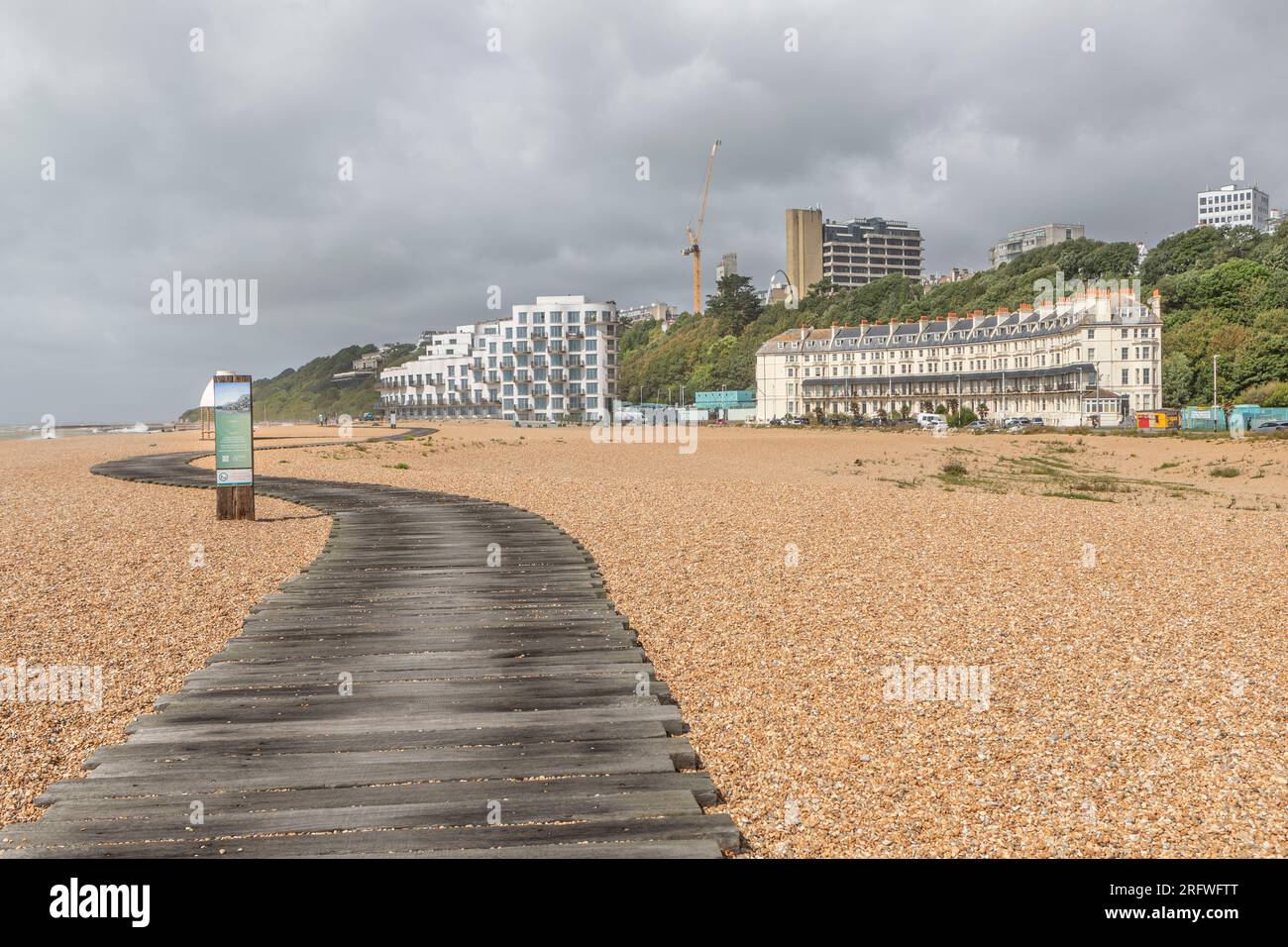 The Shoreline development on Folkestone Beach nearing completion Stock ...