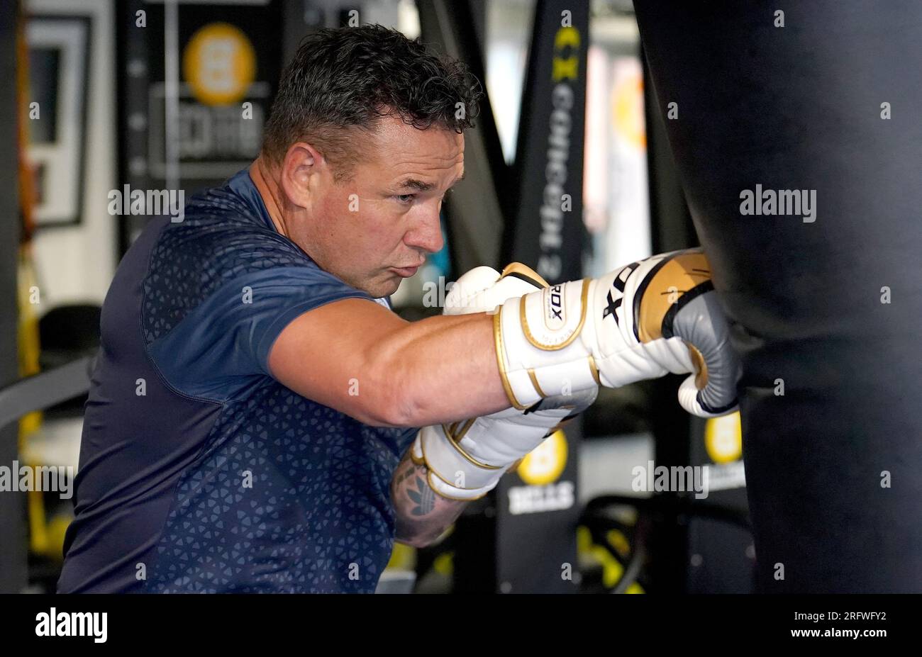 Dave Thompson training at Bells Gym in Altrincham, Greater Manchester ...
