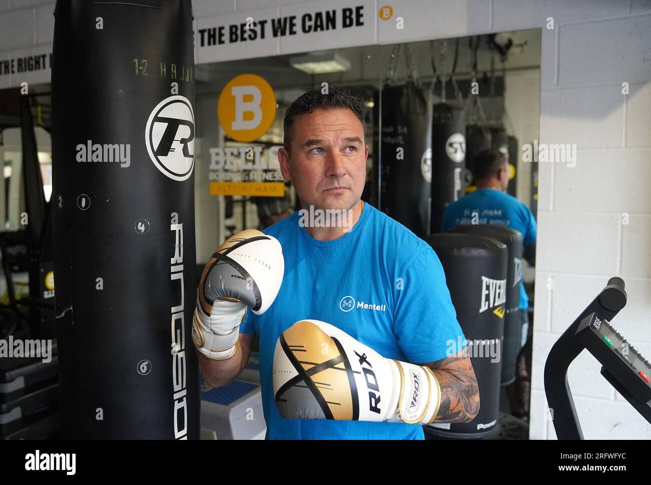 Dave Thompson training at Bells Gym in Altrincham, Greater Manchester ...
