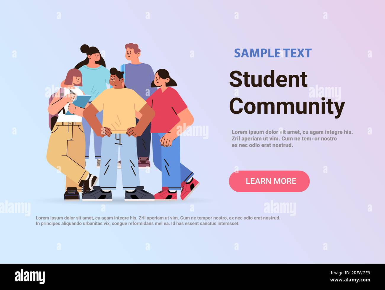 mix race students group standing together and discussing during meeting ...