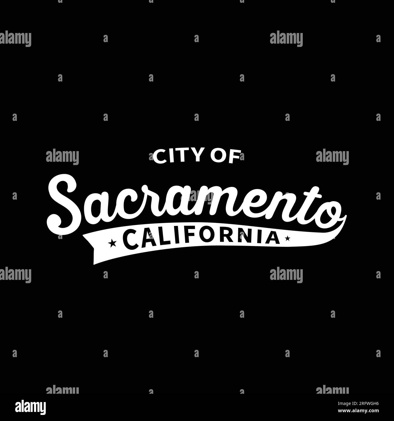 City of Sacramento lettering design. Sacramento, California typography ...