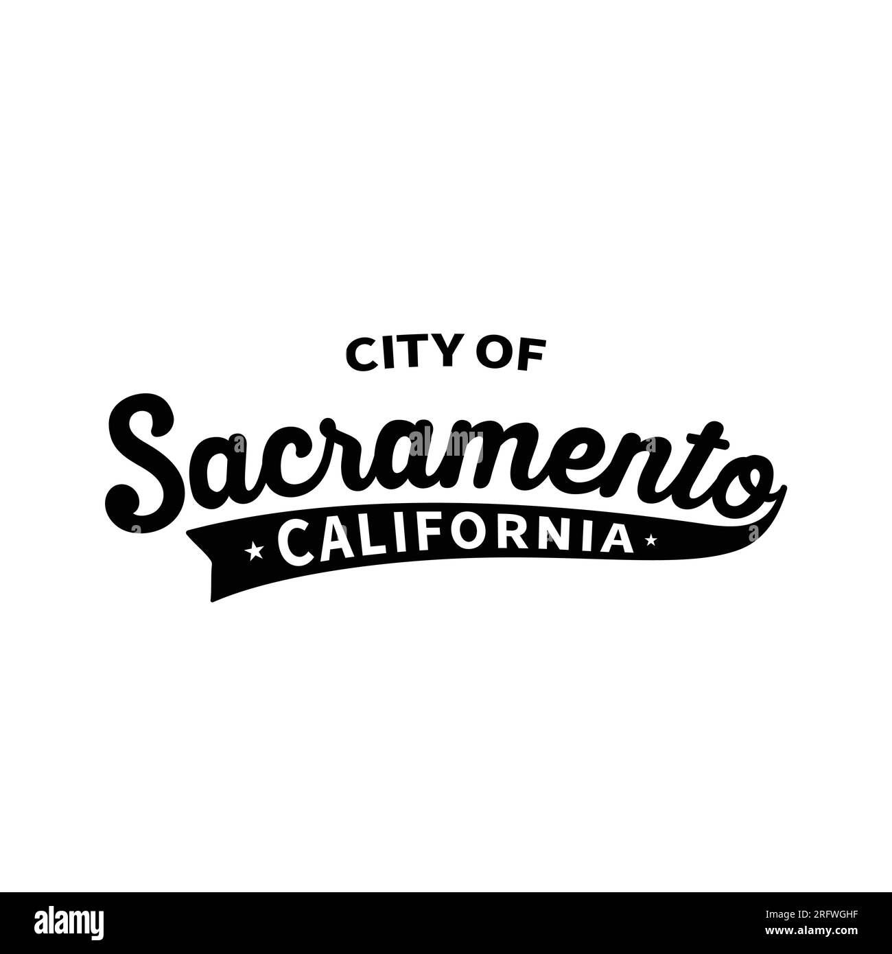 City of Sacramento lettering design. Sacramento, California typography ...