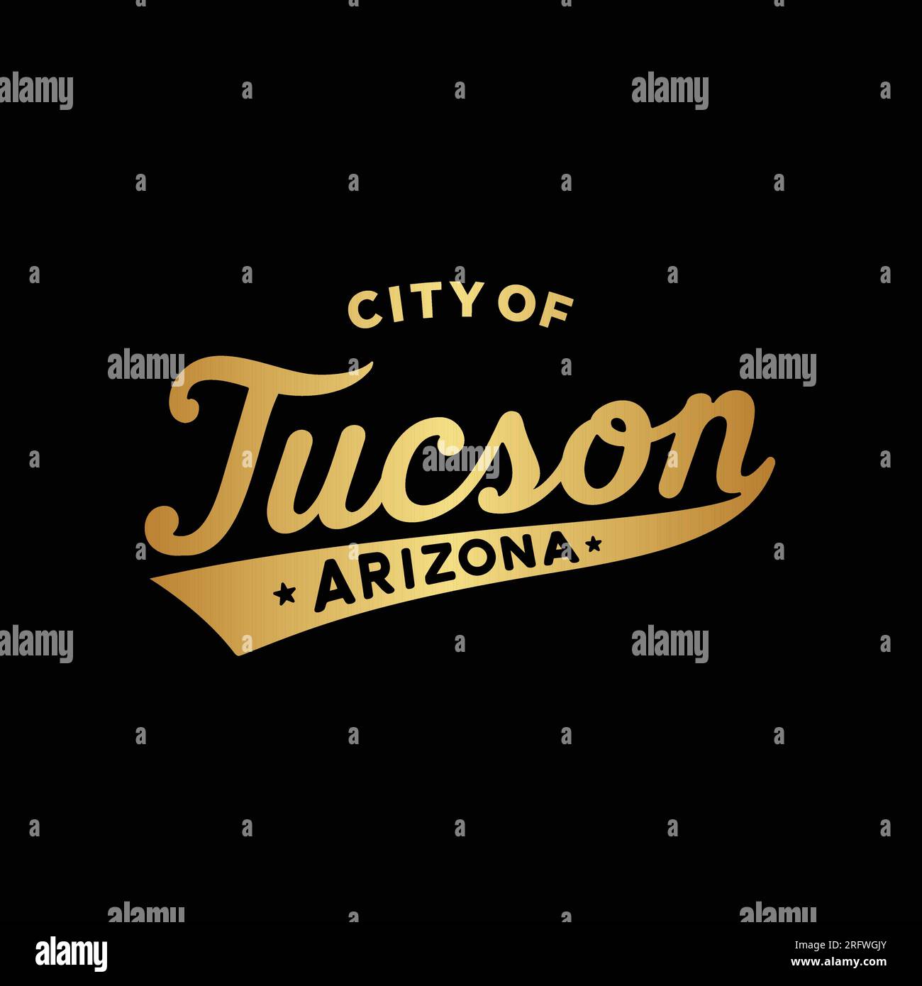 City of Tucson lettering design. Tucson, Arizona typography design ...