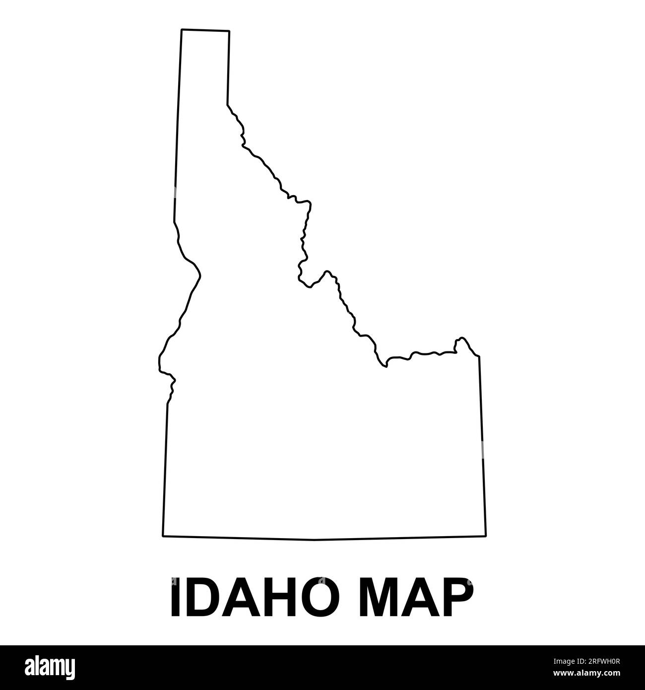 Idaho map shape, united states of america. Flat concept icon symbol ...