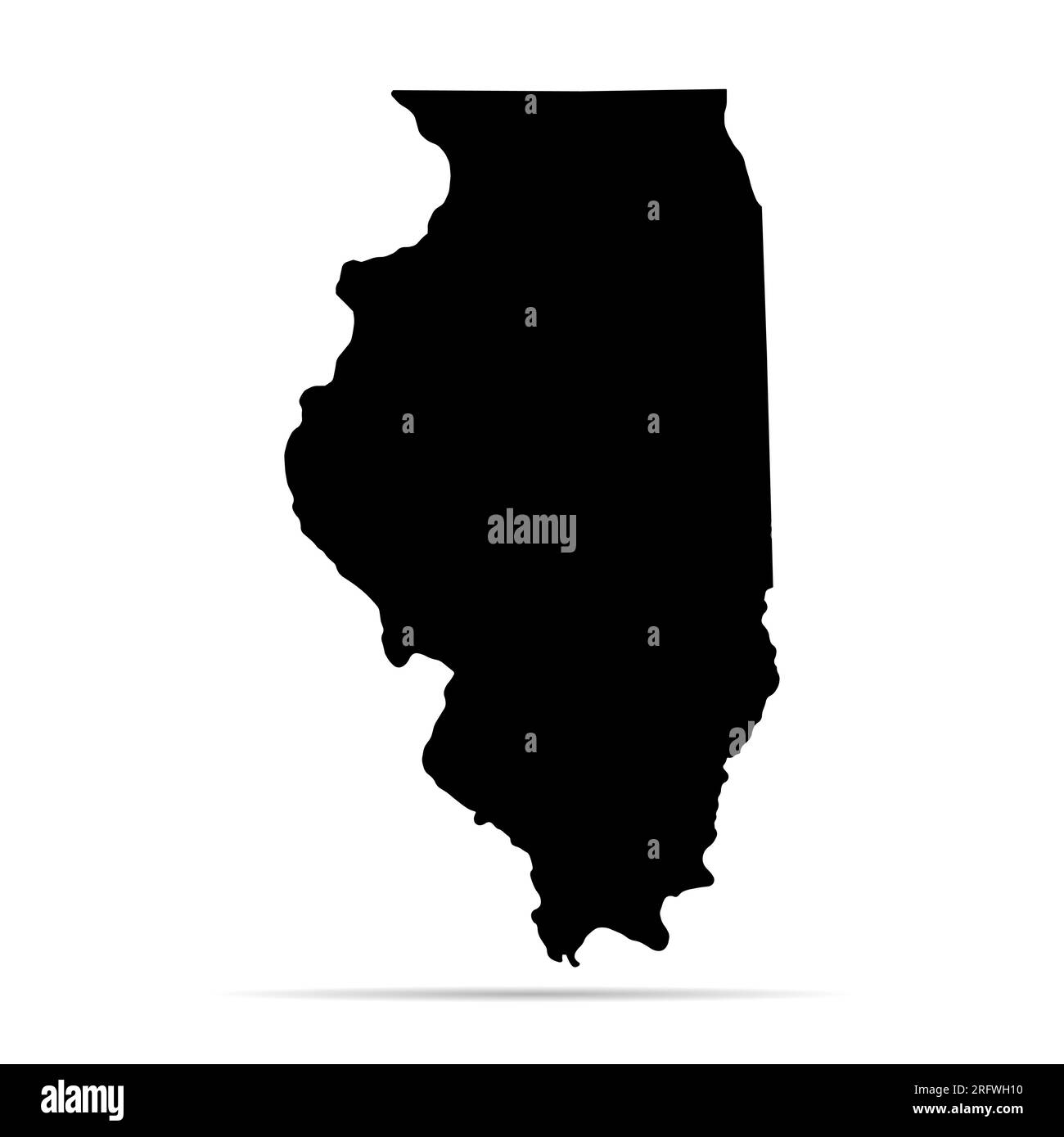 Illinois county map vector vectors Cut Out Stock Images & Pictures - Alamy
