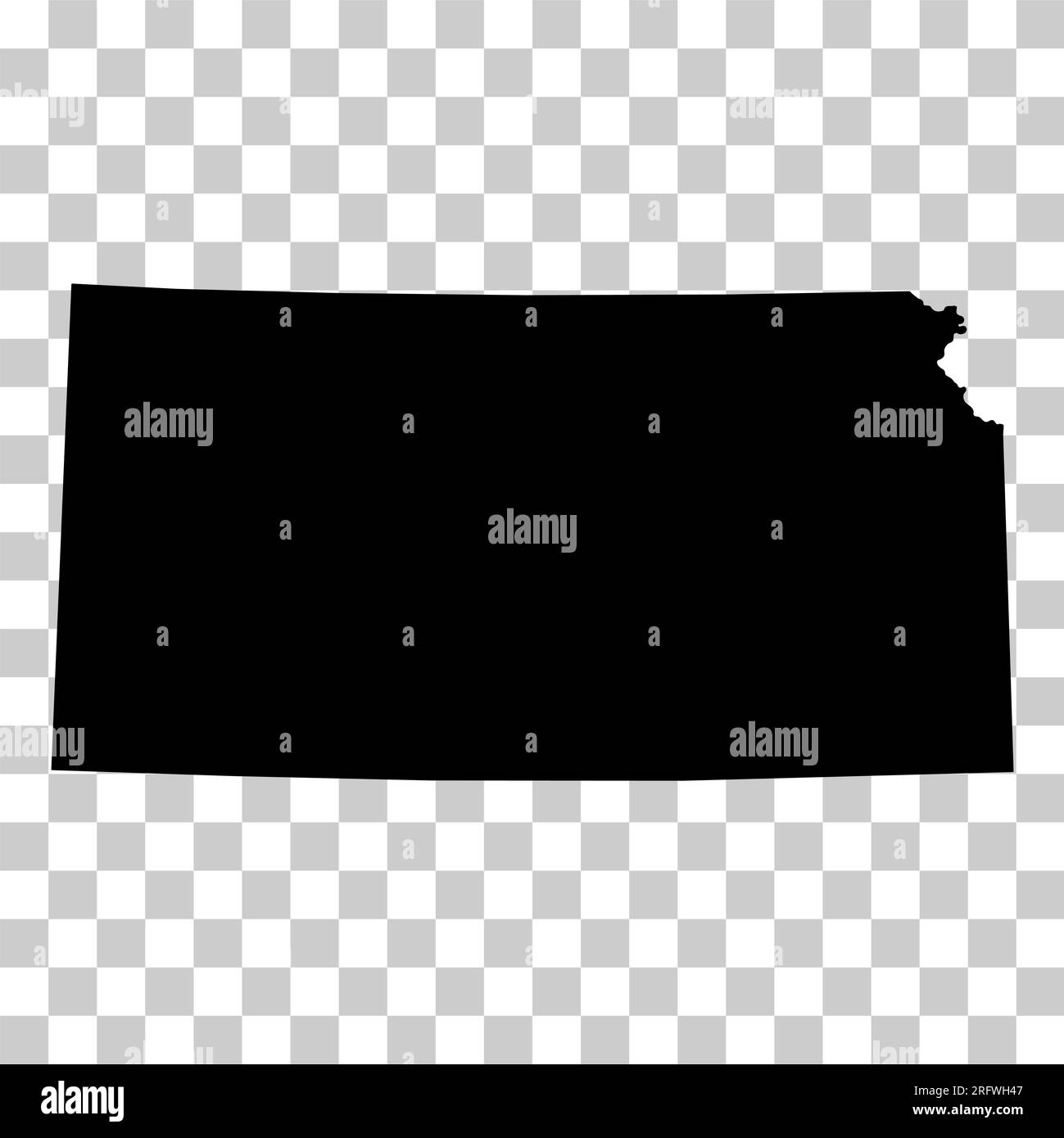 Kansas map shape, united states of america. Flat concept icon symbol ...