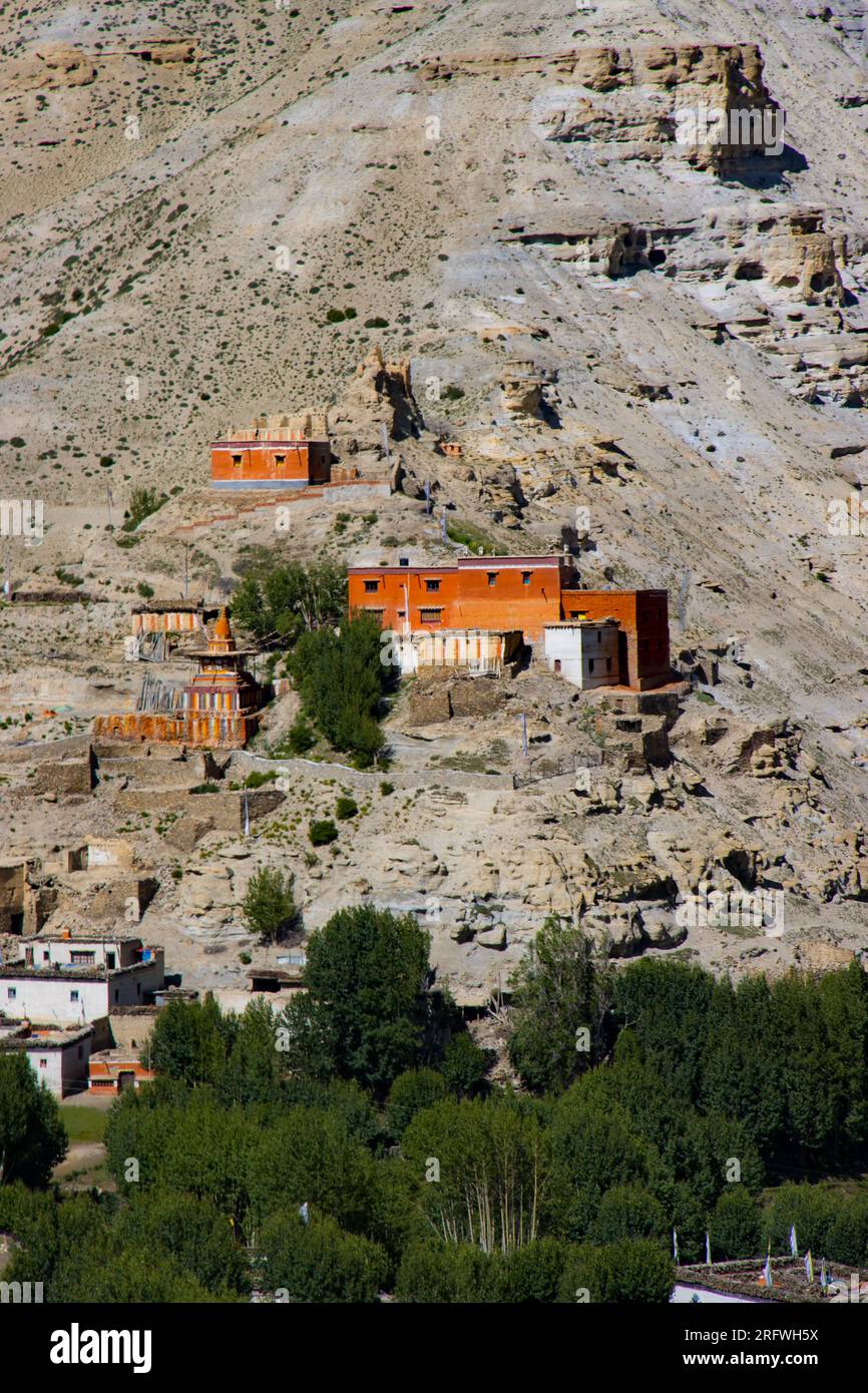 A gompa gumba monastery in Ghiling Village of Upper Mustang in the ...