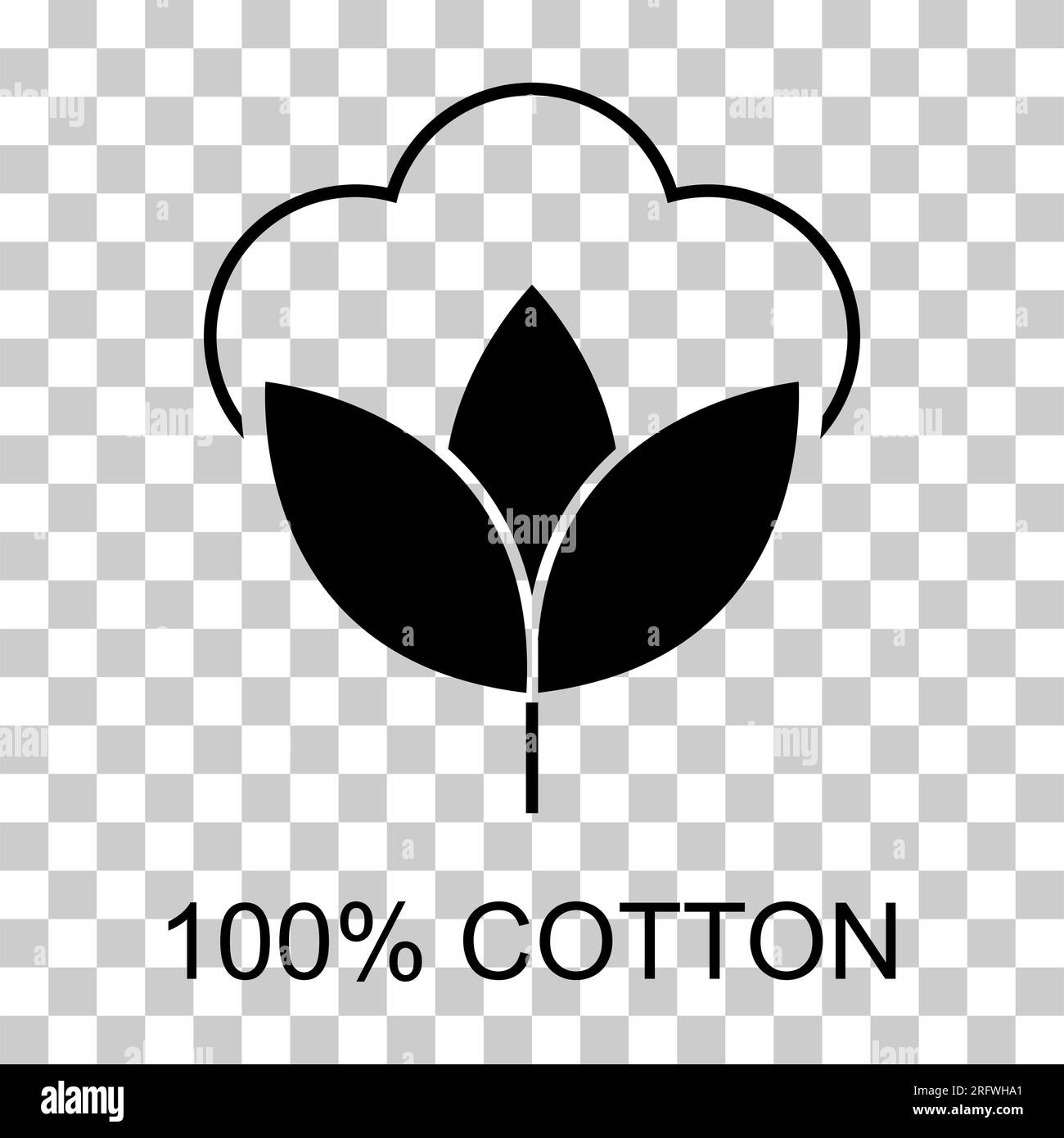 Cotton organic icon, clothing symbol natural symbol, web graphic vector ...