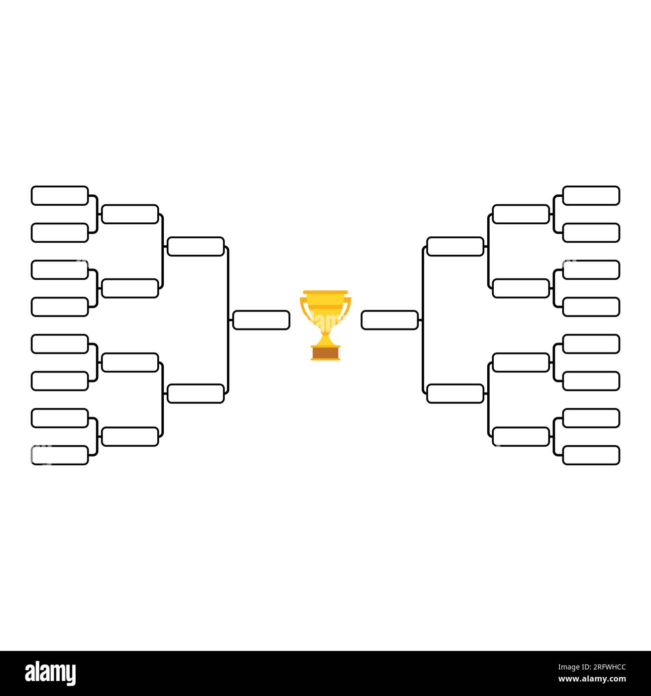 Set of Bracket sport tournament, blank elimination event sign, playoff ...