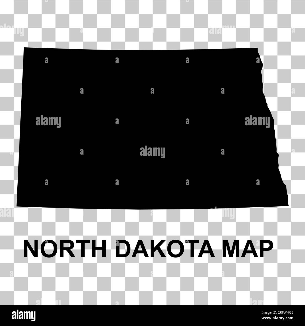 North Dakota map shape, united states of america. Flat concept icon ...