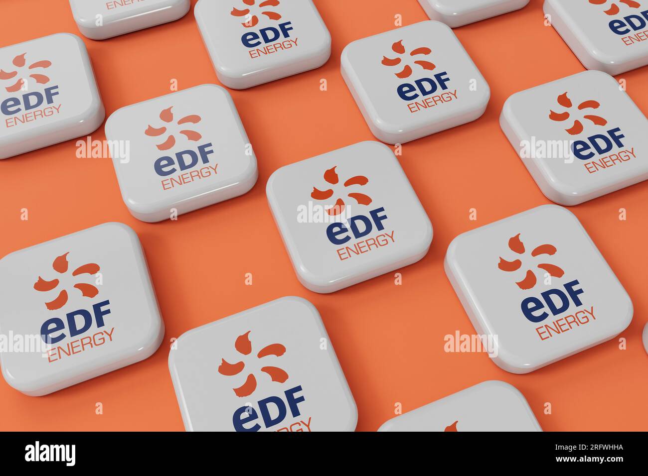 LONDON, UK - July 2023: EDF gas and electricity energy supplier company ...