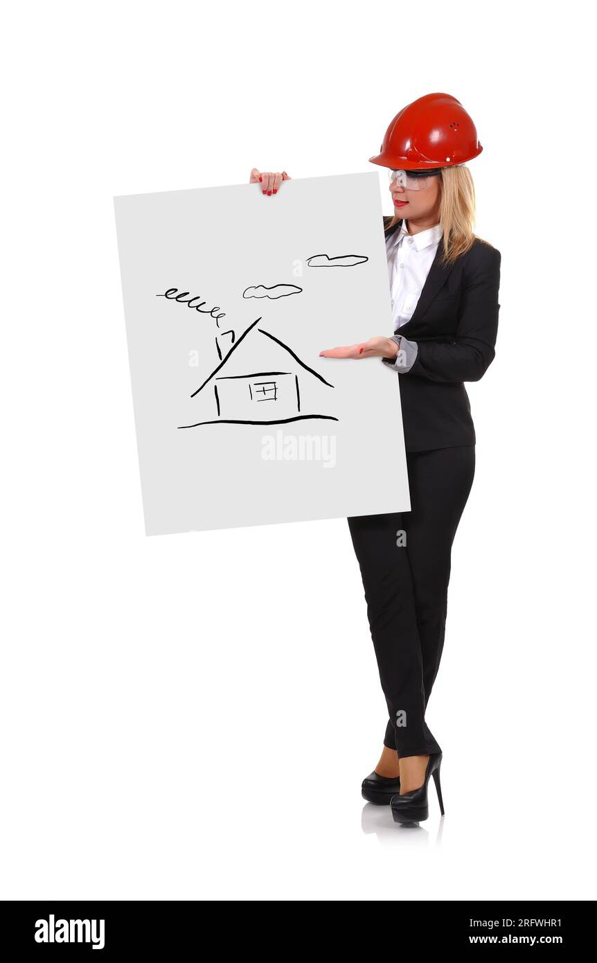 Female construction engineer Cut Out Stock Images & Pictures - Alamy