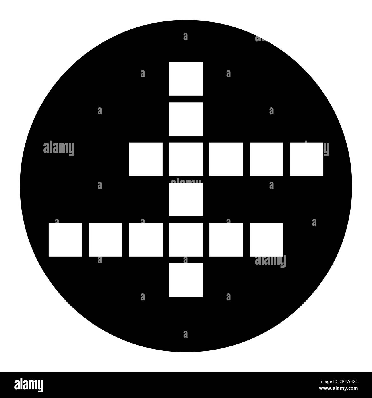 Crossword concept icon, cross word graphic symbol, web flat vector ...