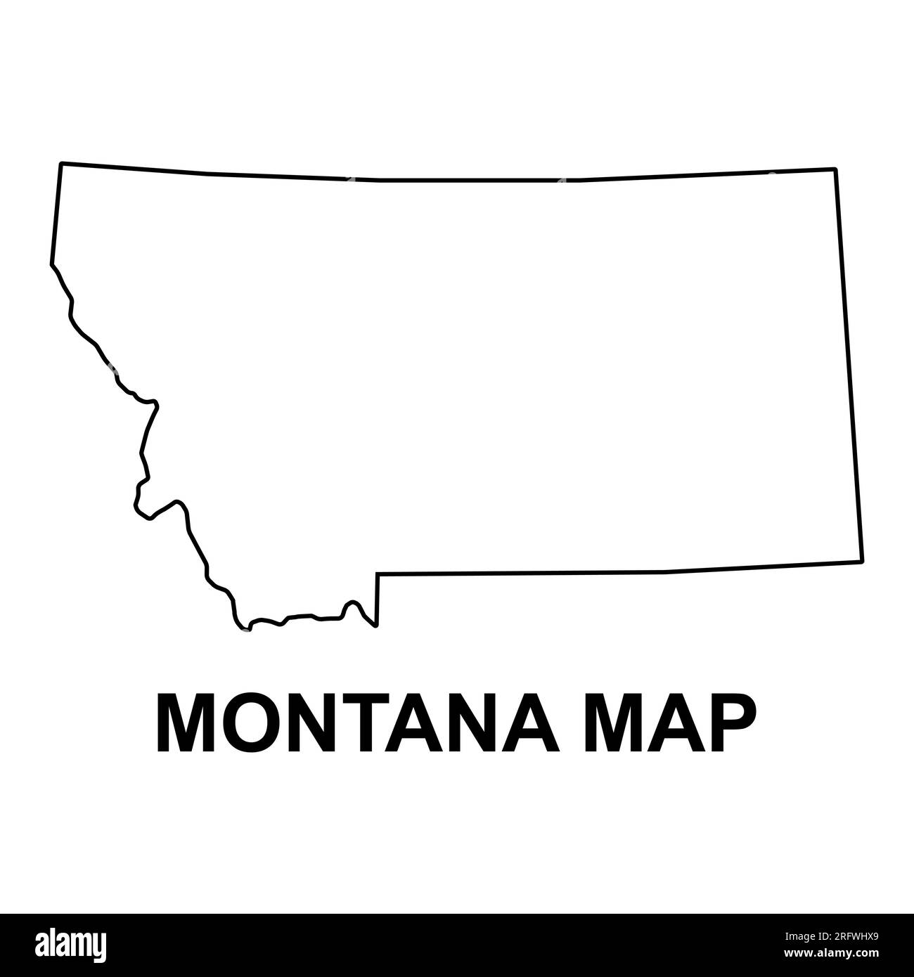 Montana map shape, united states of america. Flat concept icon symbol ...