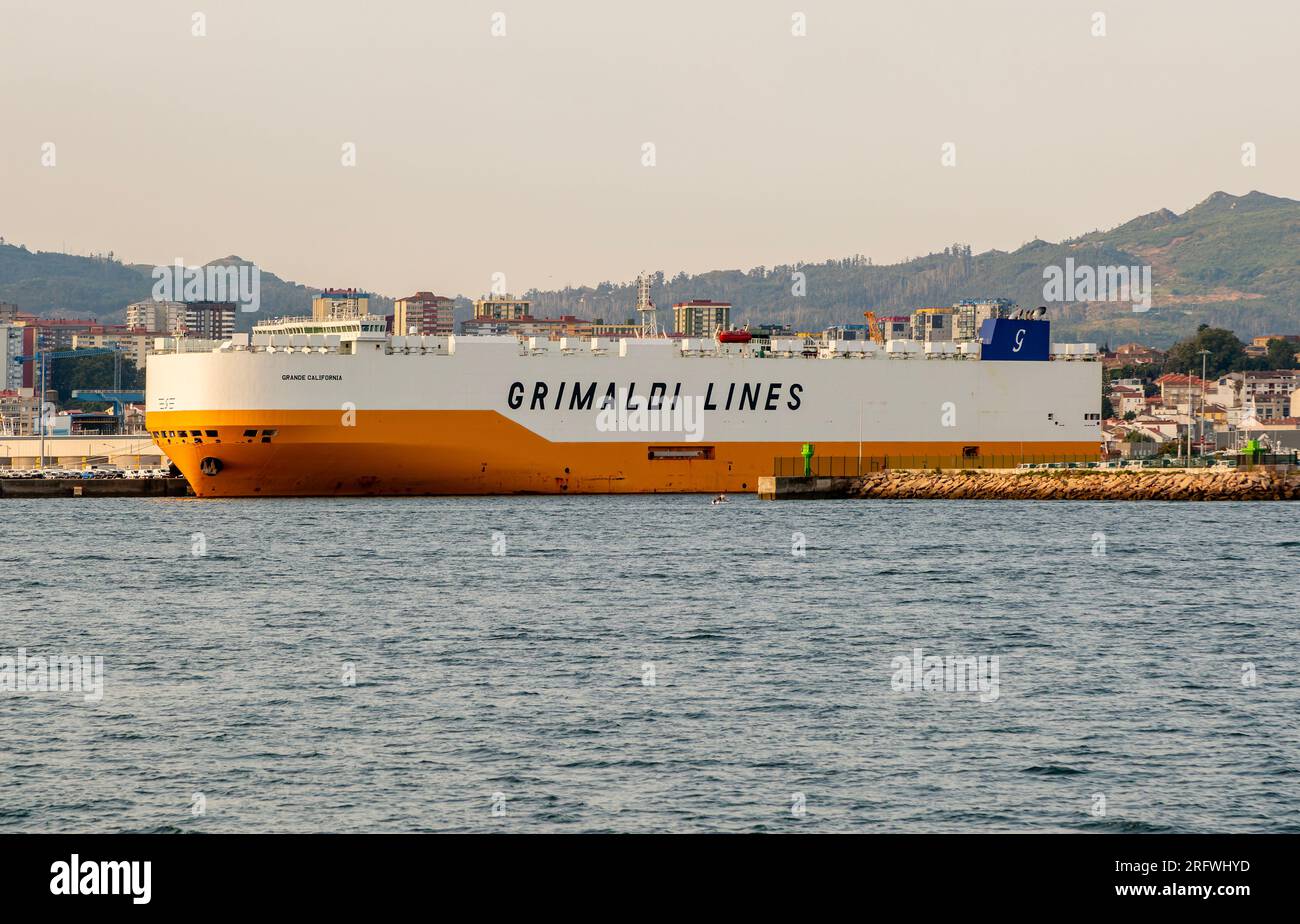 'Grande California' vehicle carrier ship built 2021. Grimaldi Lines ...