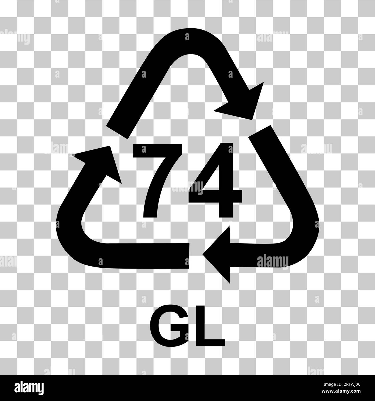 Glass symbol, ecology recycling sign isolated on white background ...